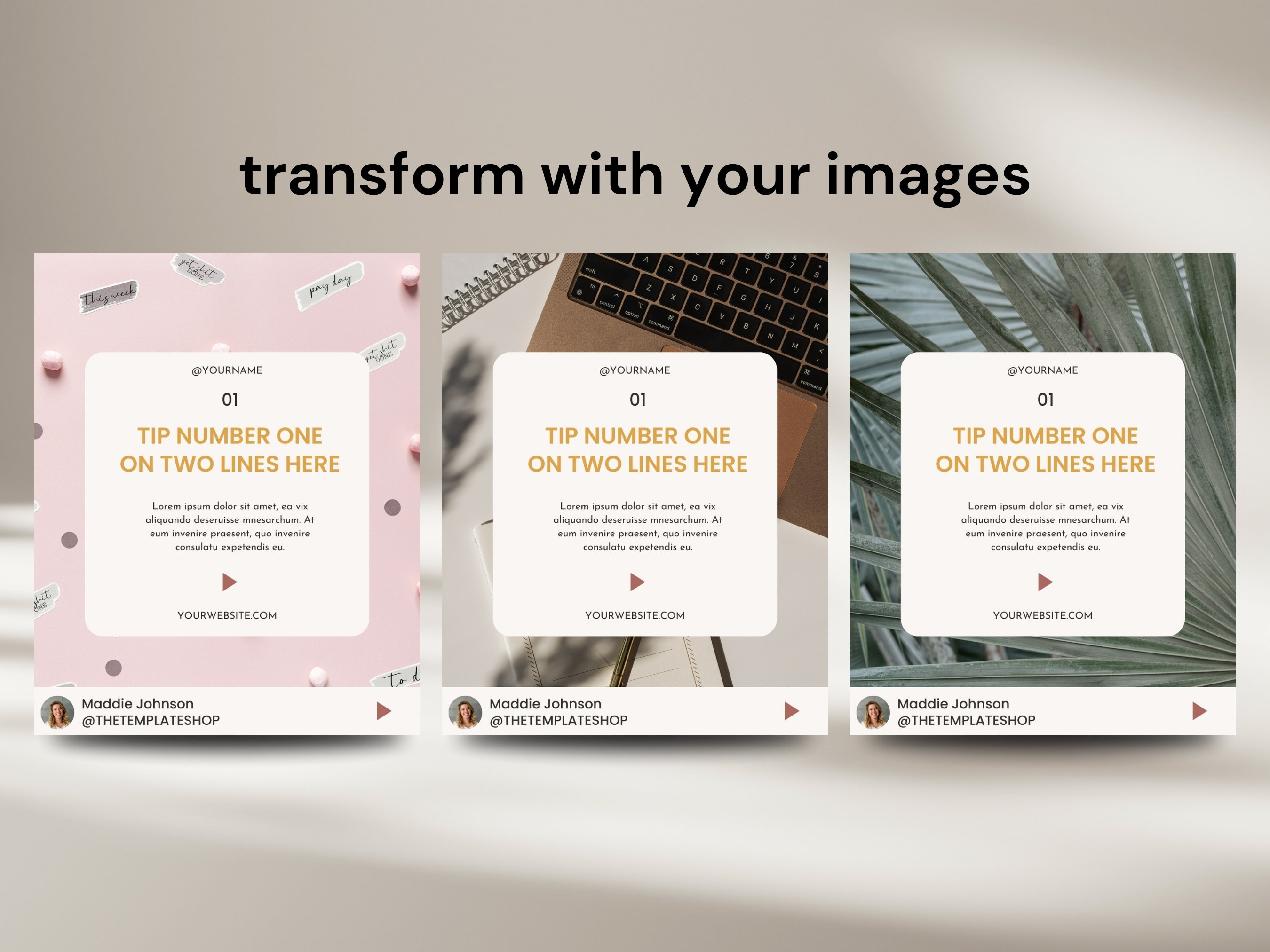 Carousel Instagram Posts Template for Canva | Portrait IG Images ...