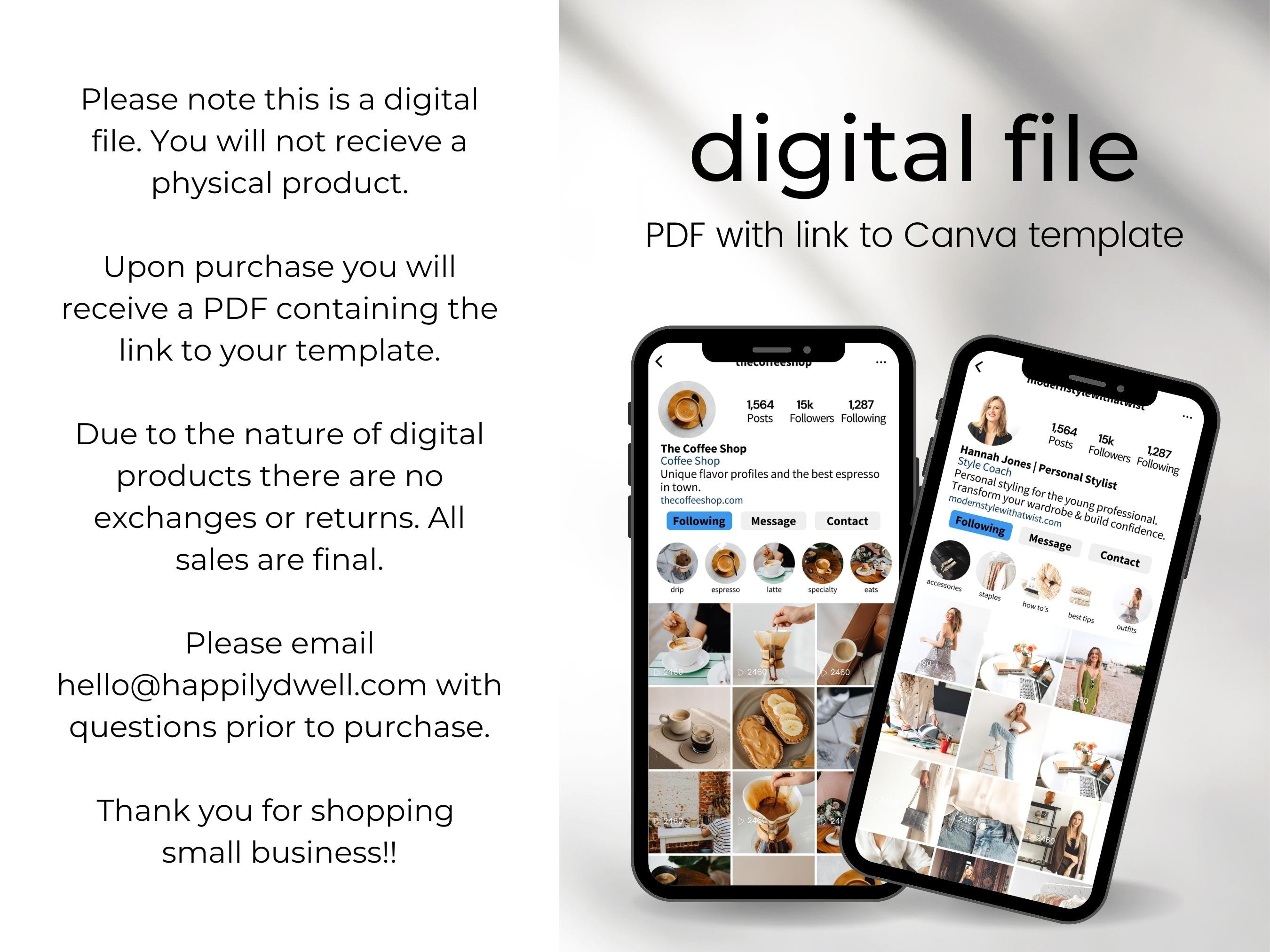 Instagram Grid Preview Mockup Template Instagram Mockup Template Canva ...