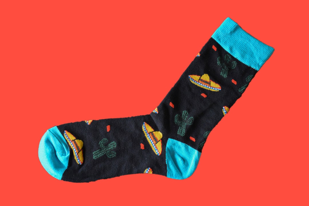 Sombrero Socks Mexican Fiesta Socks Unisex Pattern Socks - Etsy
