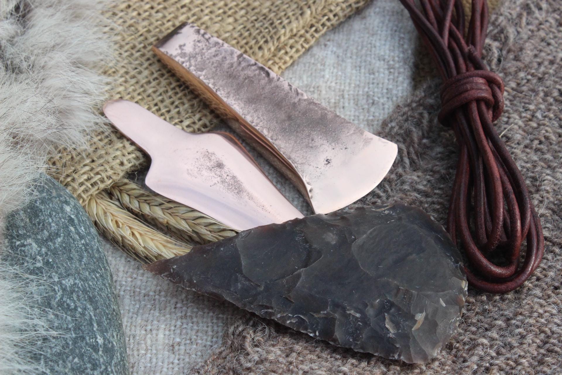 Neolithic Bell Beaker Culture Copper Age Set Copper Axe Copper Dagger ...