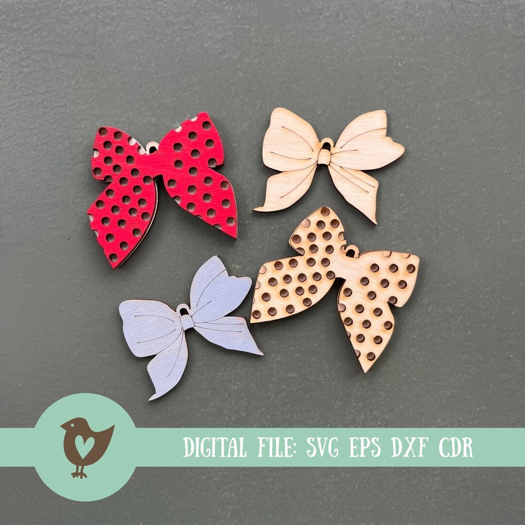 Laser Cut Files Bows Laser Cut Files Christmas Ornaments - Etsy UK