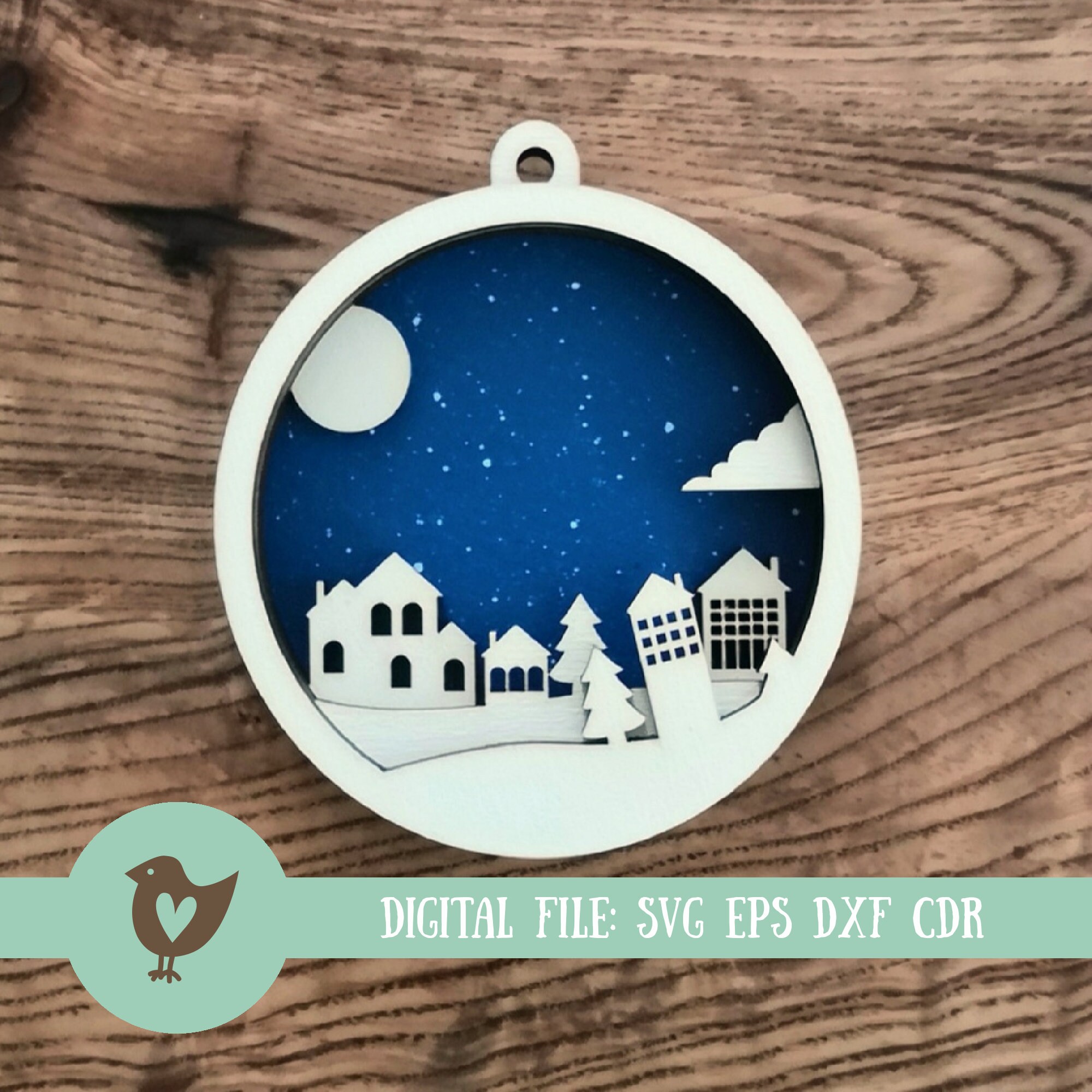 Laser Cut Files. Christmas Ornament SVG. CNC Files - Etsy