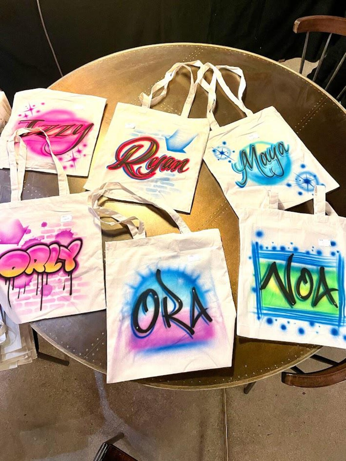 Custom Graffiti Canvas Tote Bag – Personalized Party Favors, Bulk Order ...