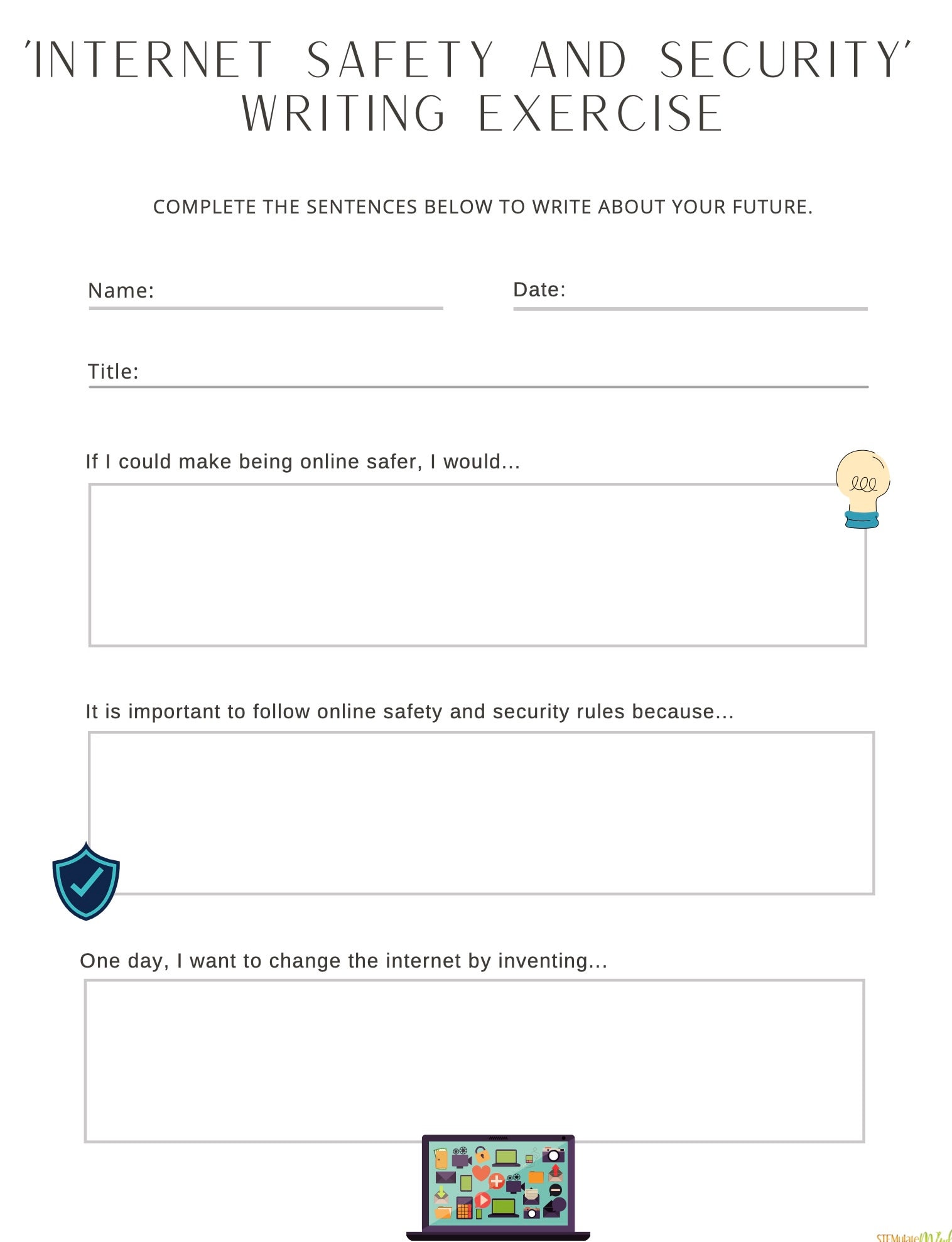 Internet Safety For Kids Worksheets