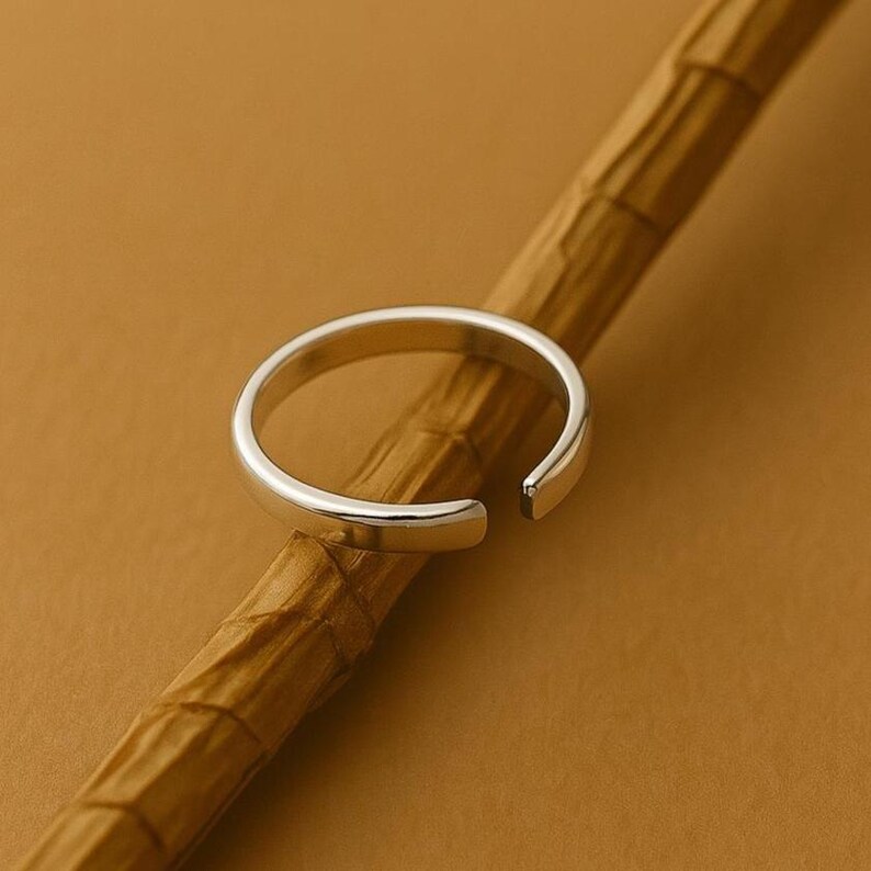 925 Sterling Silver Thin Toe Ring, Adjustable Handmade Toe Ring ...