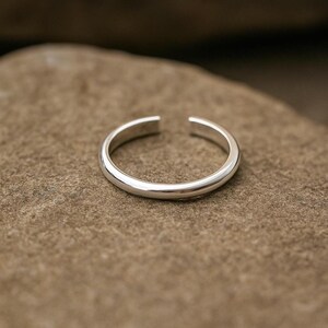 Sterling Silver Thin Thumb Toe Ring, Adjustable Handmade Toe Ring ...