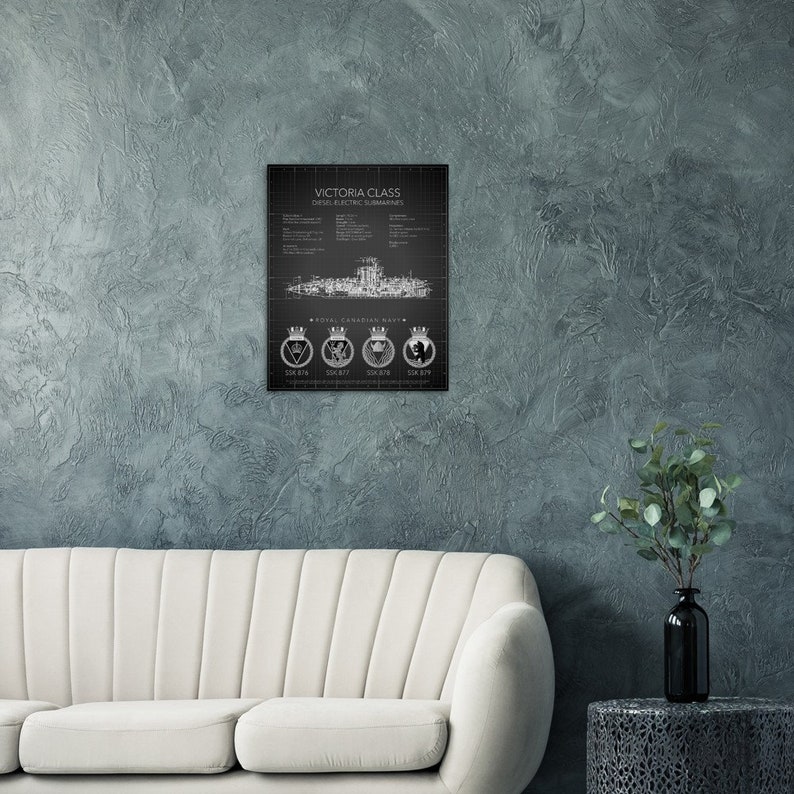 Victoria Class Submarine Black Poster - Etsy