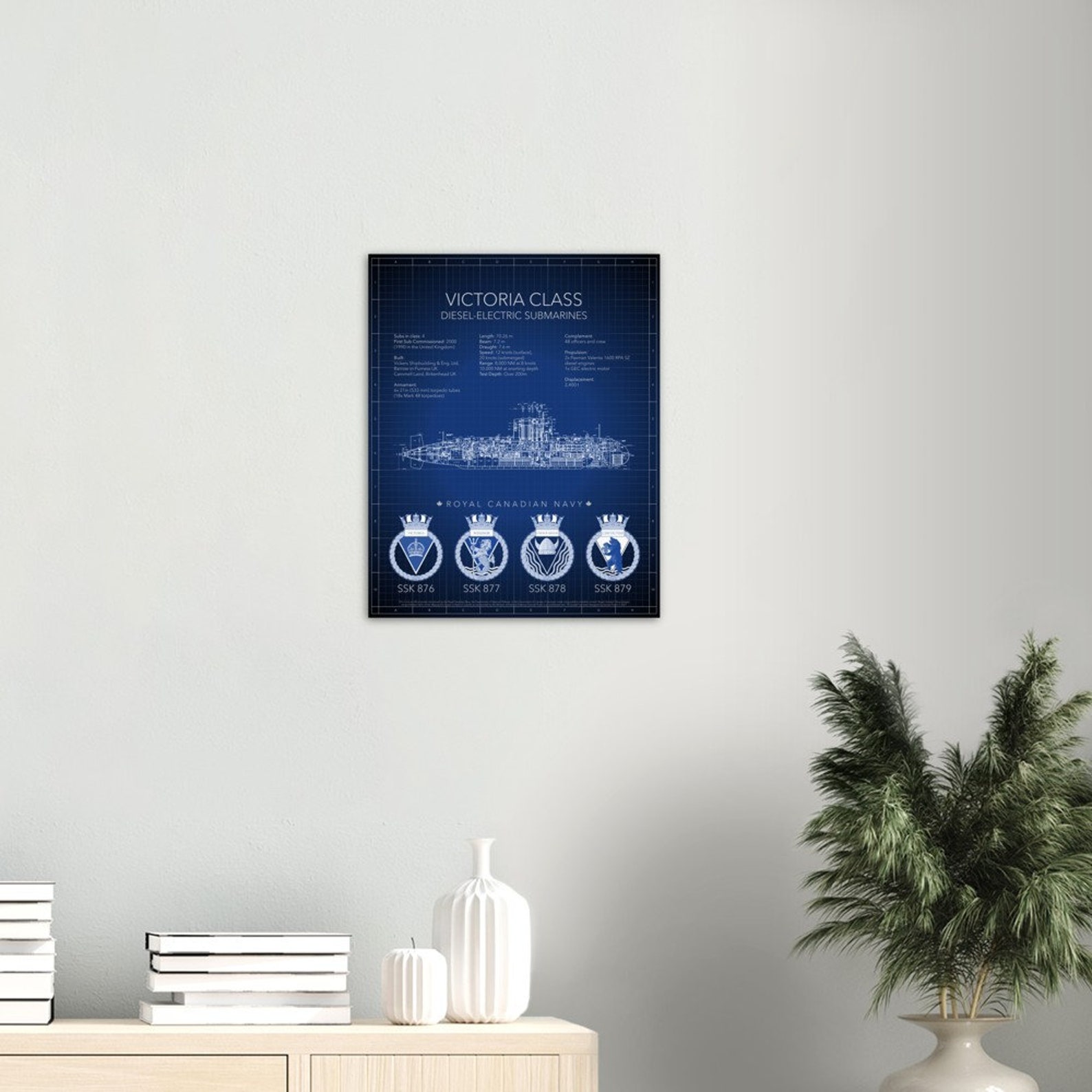 Victoria Class Submarine Blueprint Poster - Etsy Canada