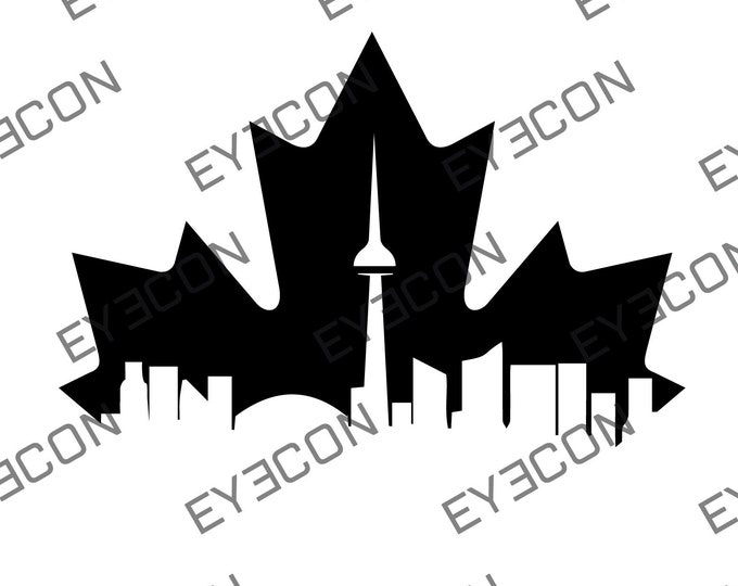 Toronto Vector Skyline, Toronto SVG, Silhouette, Svg, Dxf, Eps, Ai, Cdr ...