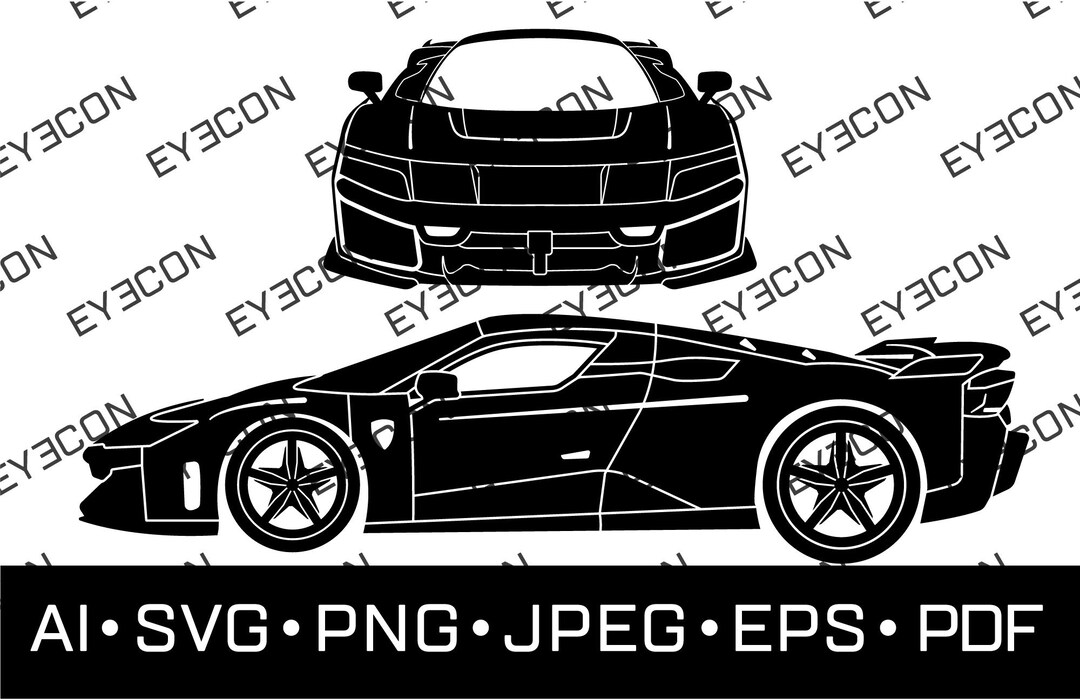 F80 HYPERCAR Vector Cricut Silhouette File Ai Svg Pdf Eps Jpeg Png - Etsy