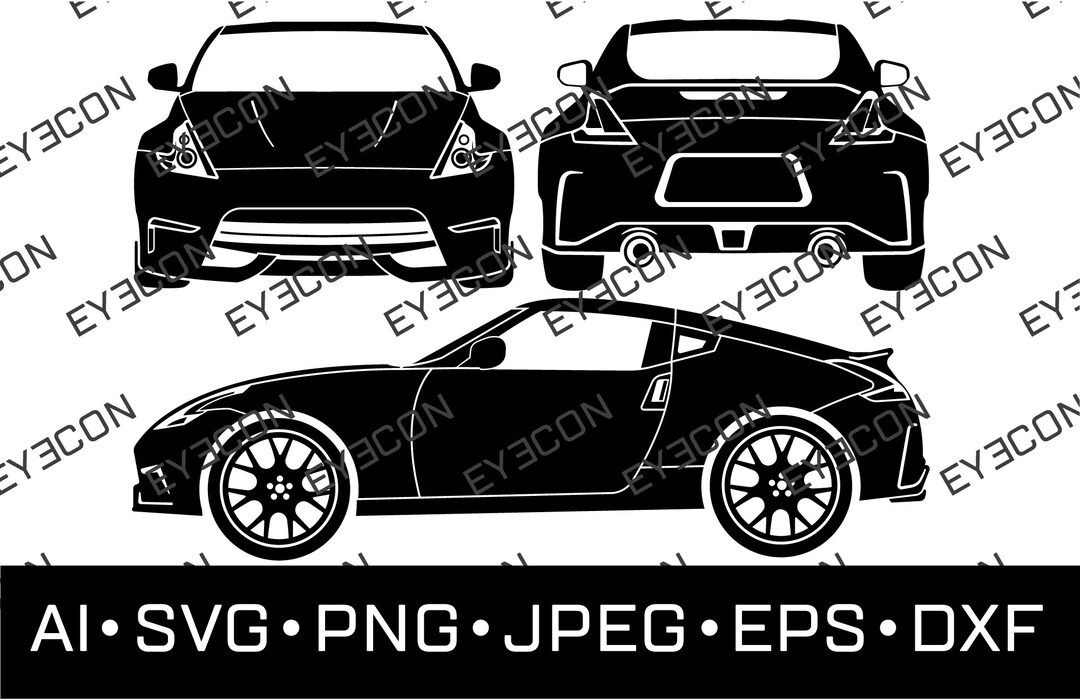 NISSAN 370z Car Vector Cricut Silhouette File Ai Svg Pdf Eps Dxf Jpeg ...