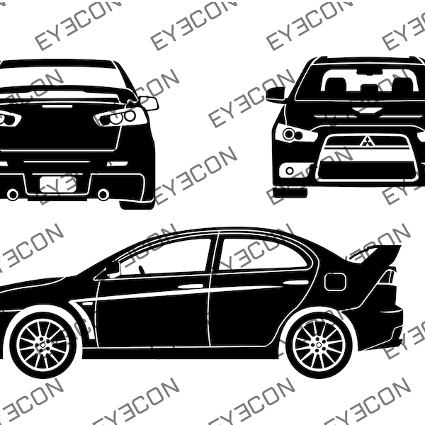 Lancer Evo Svg - Etsy