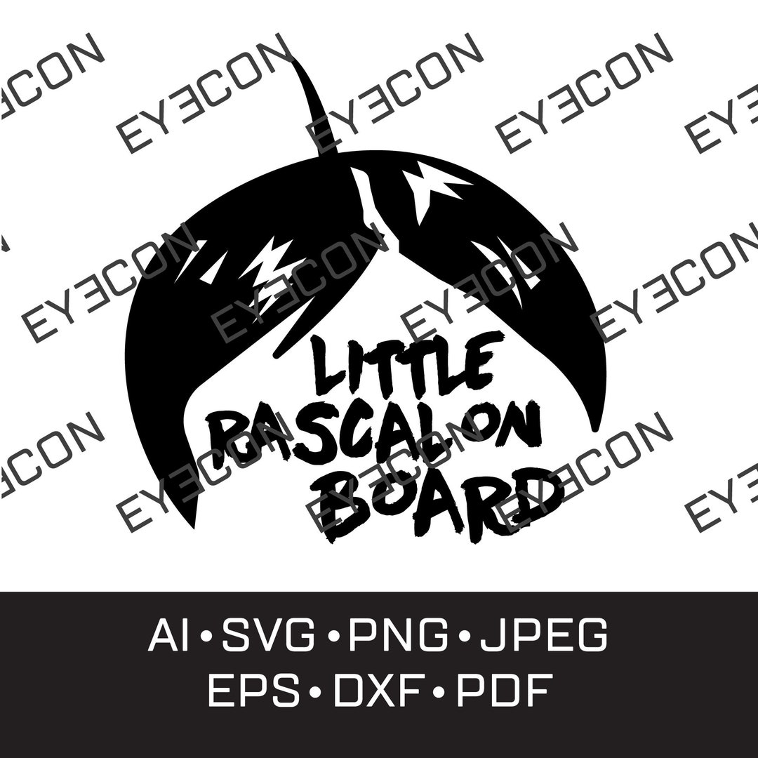 Baby on Board LITTLE RASCAL Decal DIGITAL Vector Cricut Silhouette File ...