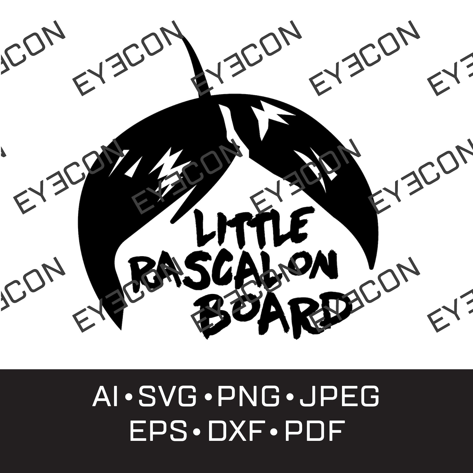 Baby on Board LITTLE RASCAL Decal DIGITAL Vector Cricut Silhouette File ...