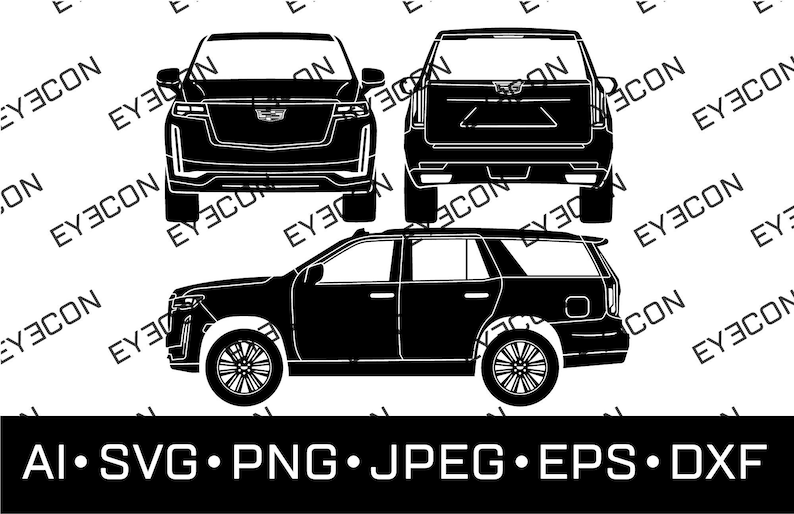 ESCALADE SUV Vector Cricut Silhouette File Ai Svg Pdf Eps Dxf Jpeg Png ...