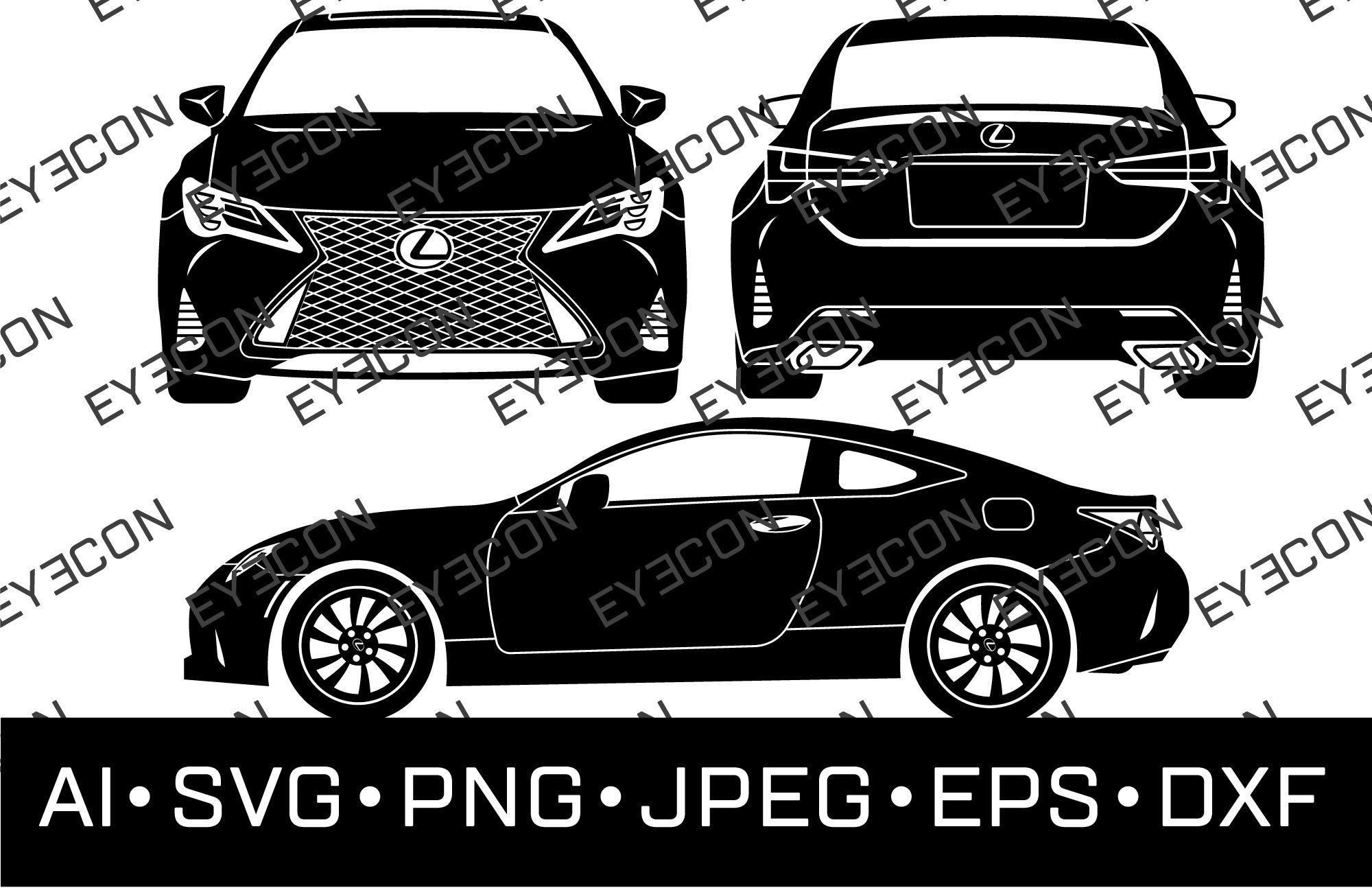 RC 350 Car Vector Cricut Silhouette File Ai Svg Pdf Eps Dxf Jpeg Png - Etsy