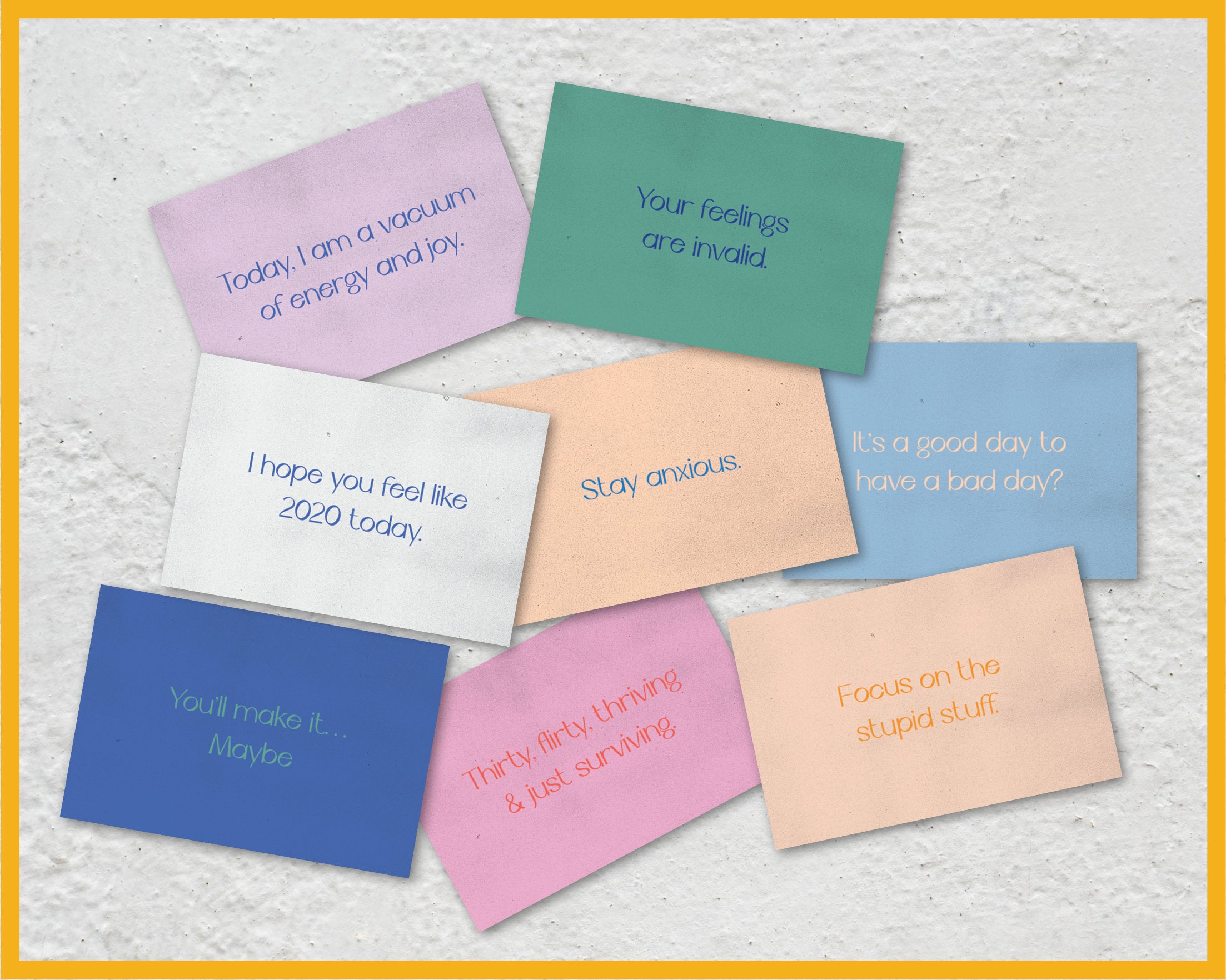 Funny Dark Humor Affirmation Cards for Pessimistic People | Bad Word ...