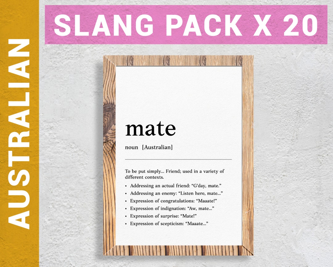 Funny Australian Slang Definition Pack X 20, Phrase and Humor ...