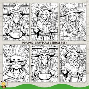 Dnd Magicians Coloring Pages, Mage Coloring Book, Magic Coloring Sheets ...