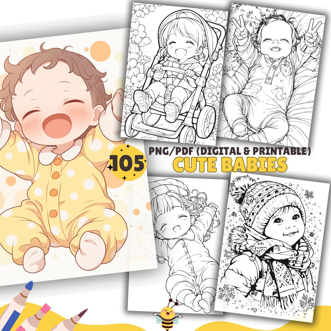 105 Cute Babies Coloring Pages, Coloring Book, Cute Kids, Cute Baby ...