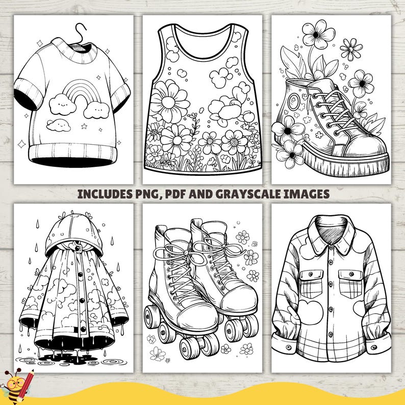 Clothes Coloring Pages, Clothing Coloring Book, Coloring Sheets for ...