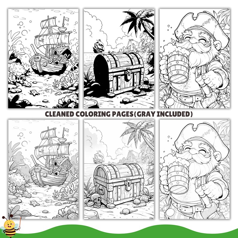 100 Cute Pirates of the Sea Coloring Pages, Kids Coloring Book, Pirate ...