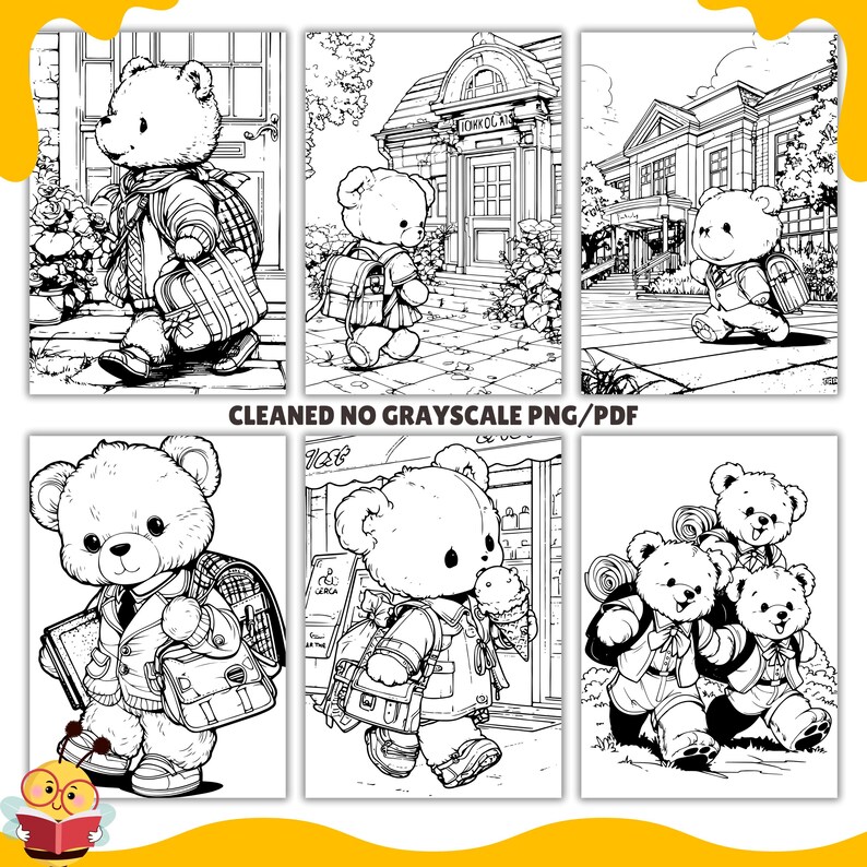 34 Teddy Bear Life Coloring Pages, Cute, Kawaii, Adorable Kids Coloring ...