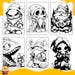 Halloween Gnomes Coloring Pages, Coloring Book, PDF & PNG, Spooky ...