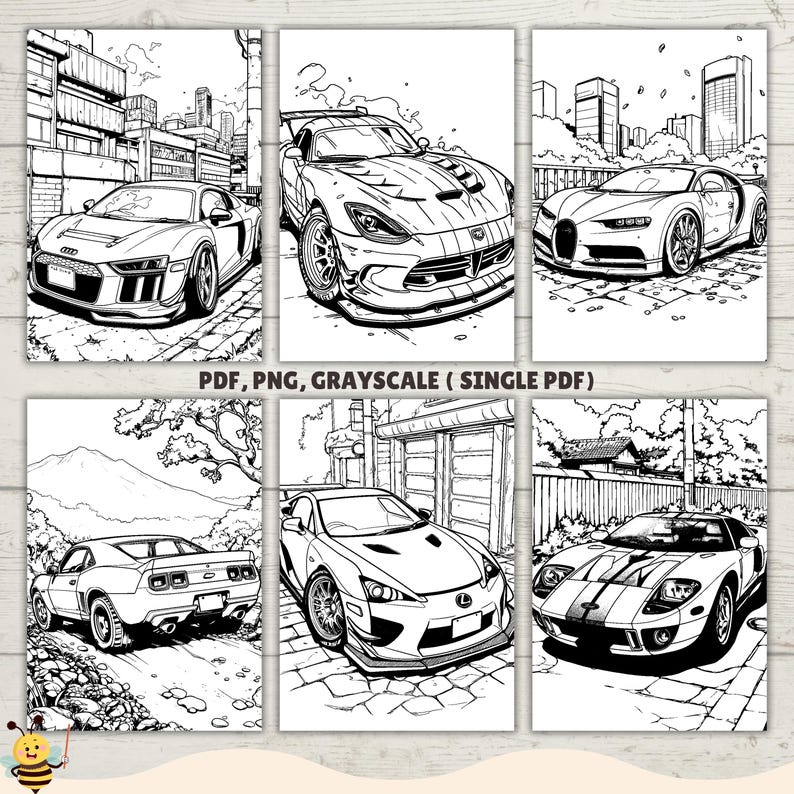 Sports Cars Coloring Pages, Cars Coloring Book, Muscle Cars, Vintage ...