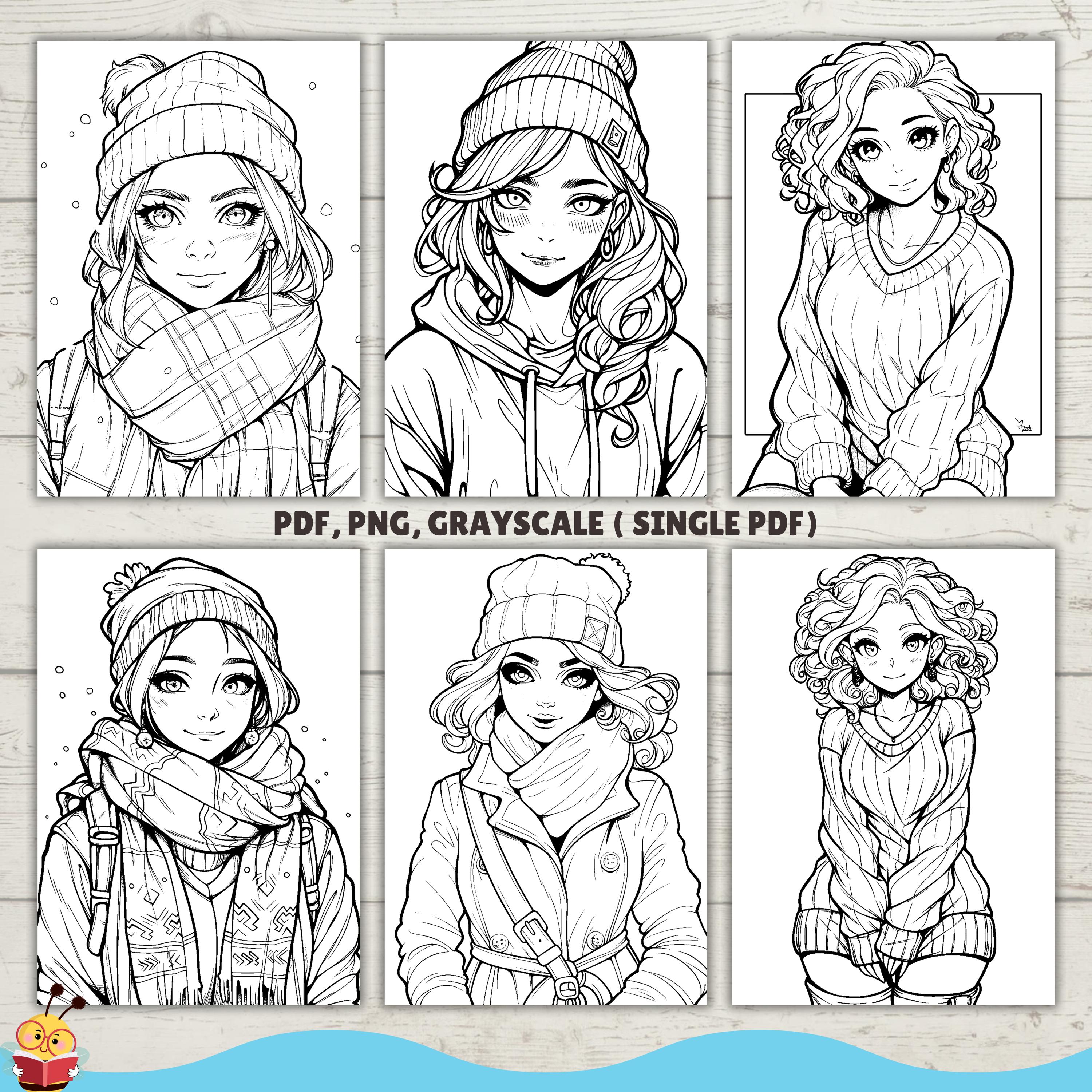 Girls Winter Fashion Coloring Pages, Fashion Coloring Book, Girls ...