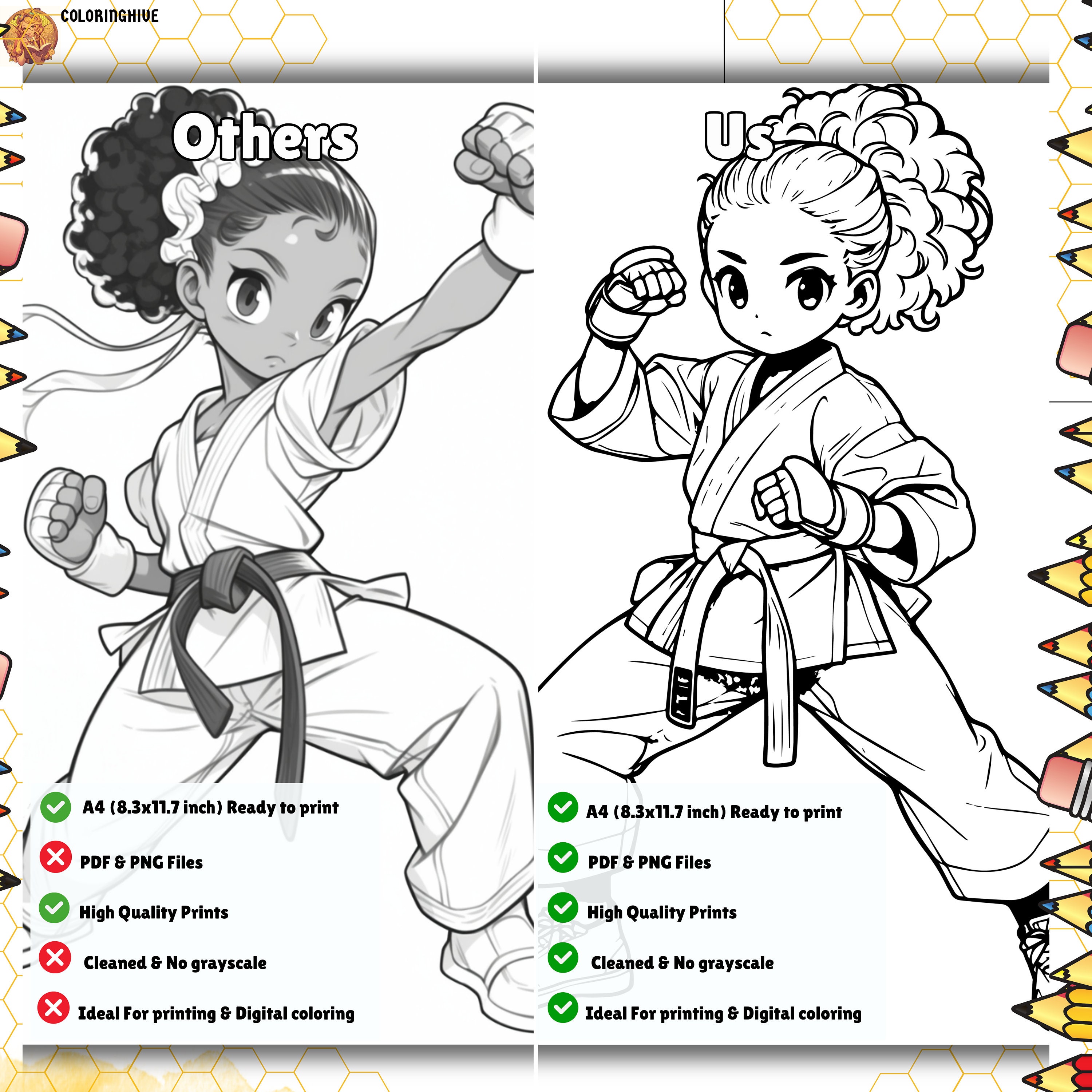 Spooky Ghost Coloring Pages, Cute Halloween Coloring Book, PDF & PNG ...