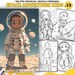 Kids Space Adventure Coloring Pages, Galaxy Coloring Book, Kids ...
