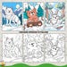 Artic Animals Coloring Pages, Winter Simple Coloring Book, for Children ...