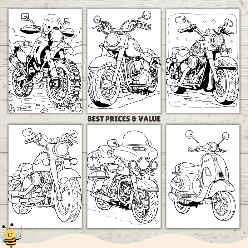 Motorcycle Coloring Pages, Pdf Coloring Pages, Bike Coloring Pages ...