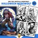 Halloween Werewolf Coloring Pages, Coloring Book, Halloween Wolf ...