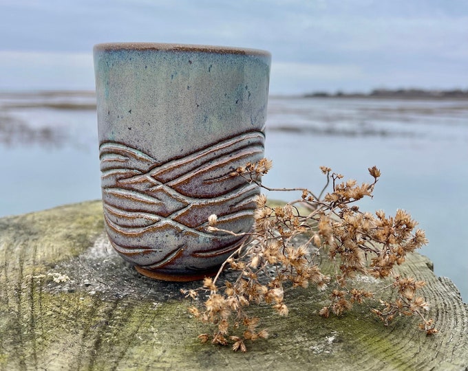 Vintage 2 Ceramic Mugs,10 Oz Stoneware Mugs With Ocean Scenes,great ...