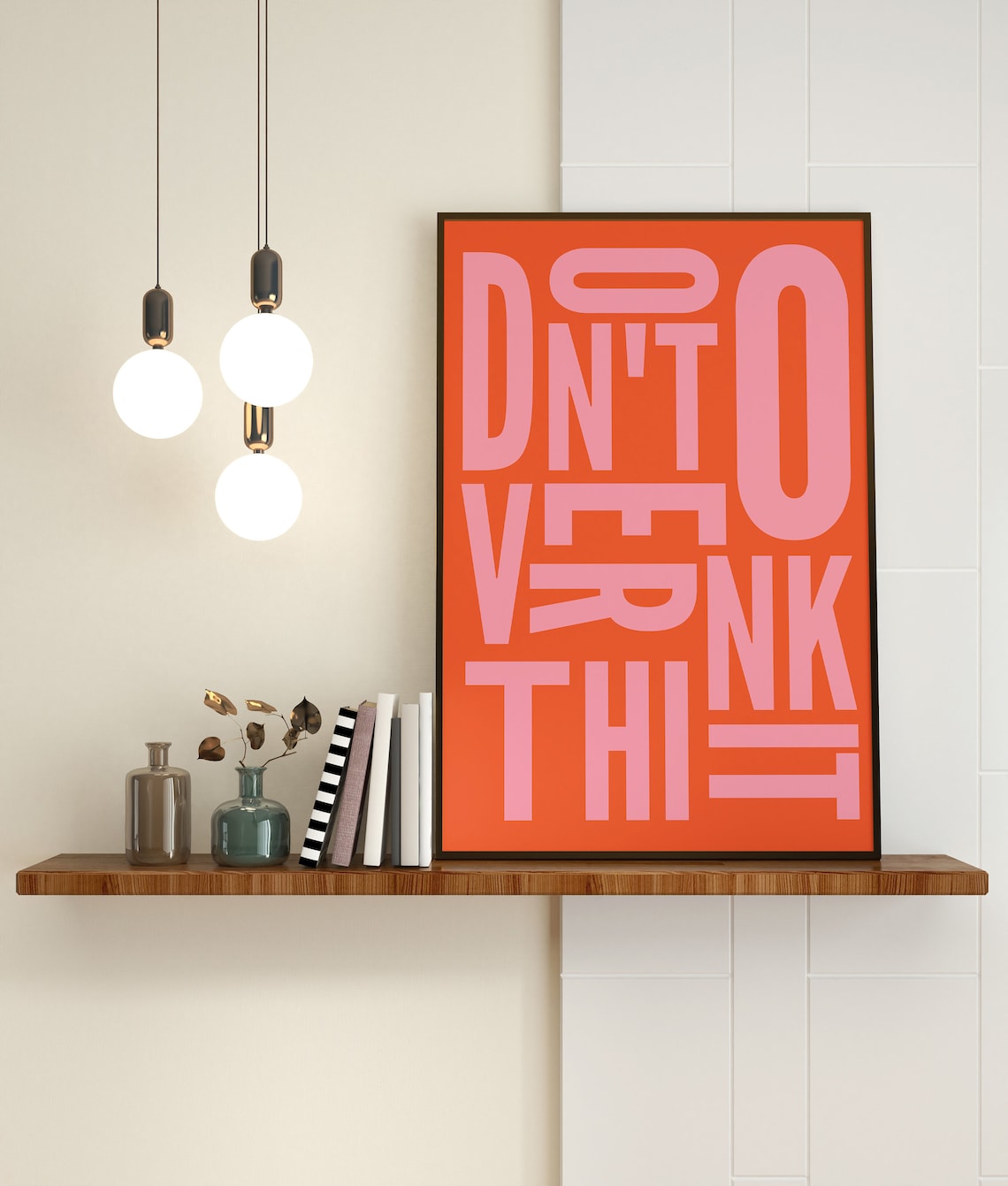 DONT OVERTHINK IT A2 Poster Typo Poster Typographie - Etsy.de