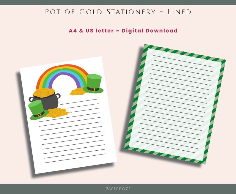 St Patricks Day Stationery Set. St. Patricks Day Writing Paper Pack ...