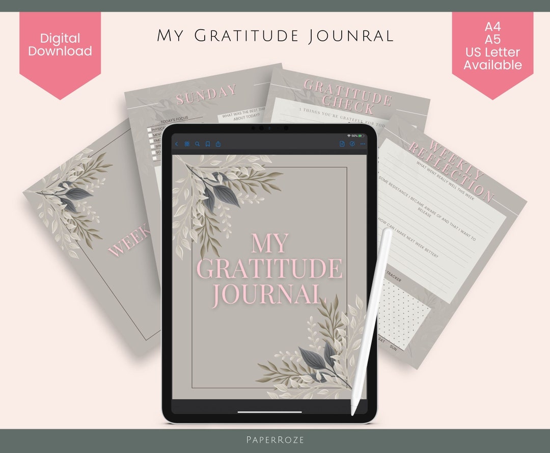 My Gratitude Journal | Printable Journal | Digital Download Journal ...