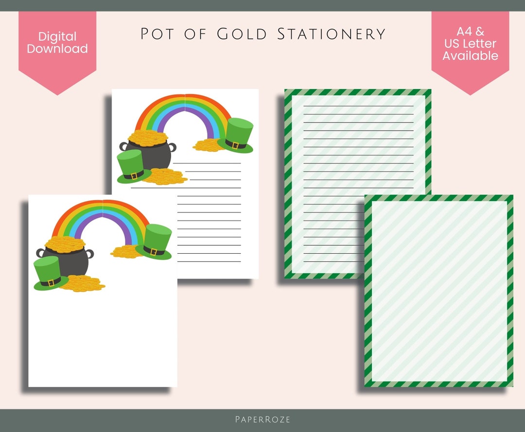 St Patricks Day Stationery Set. St. Patricks Day Writing Paper Pack ...