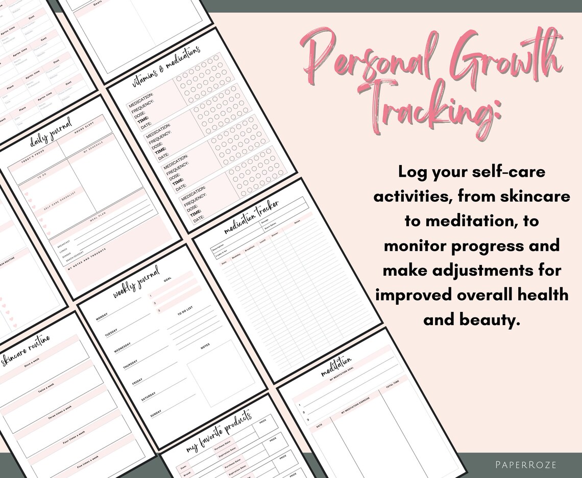 Self-care Planner | Plan for Mind, Body, Beauty, Your Complete Guide to ...