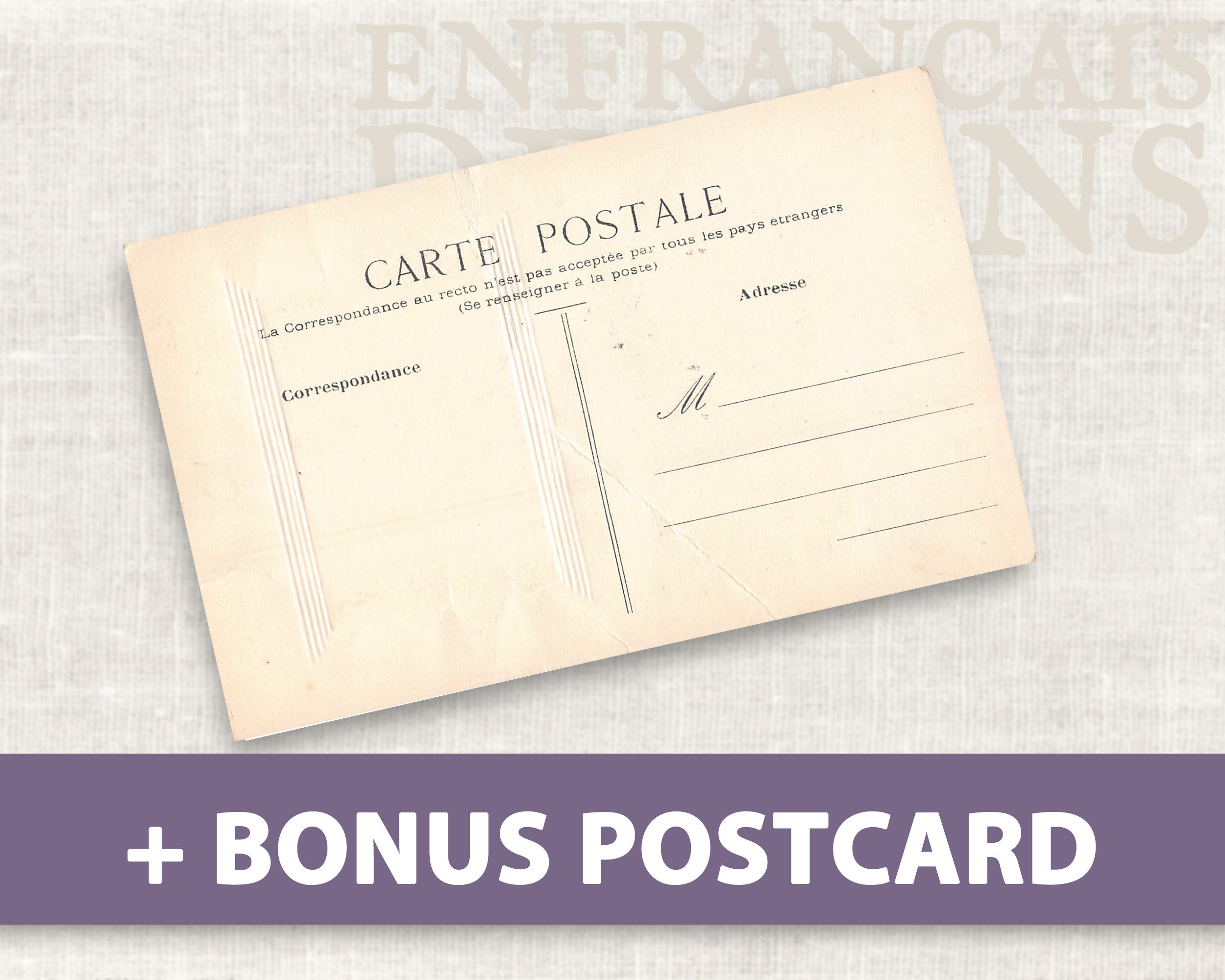 8 Vintage French Postcard Printables | Digital Download | Postcard ...