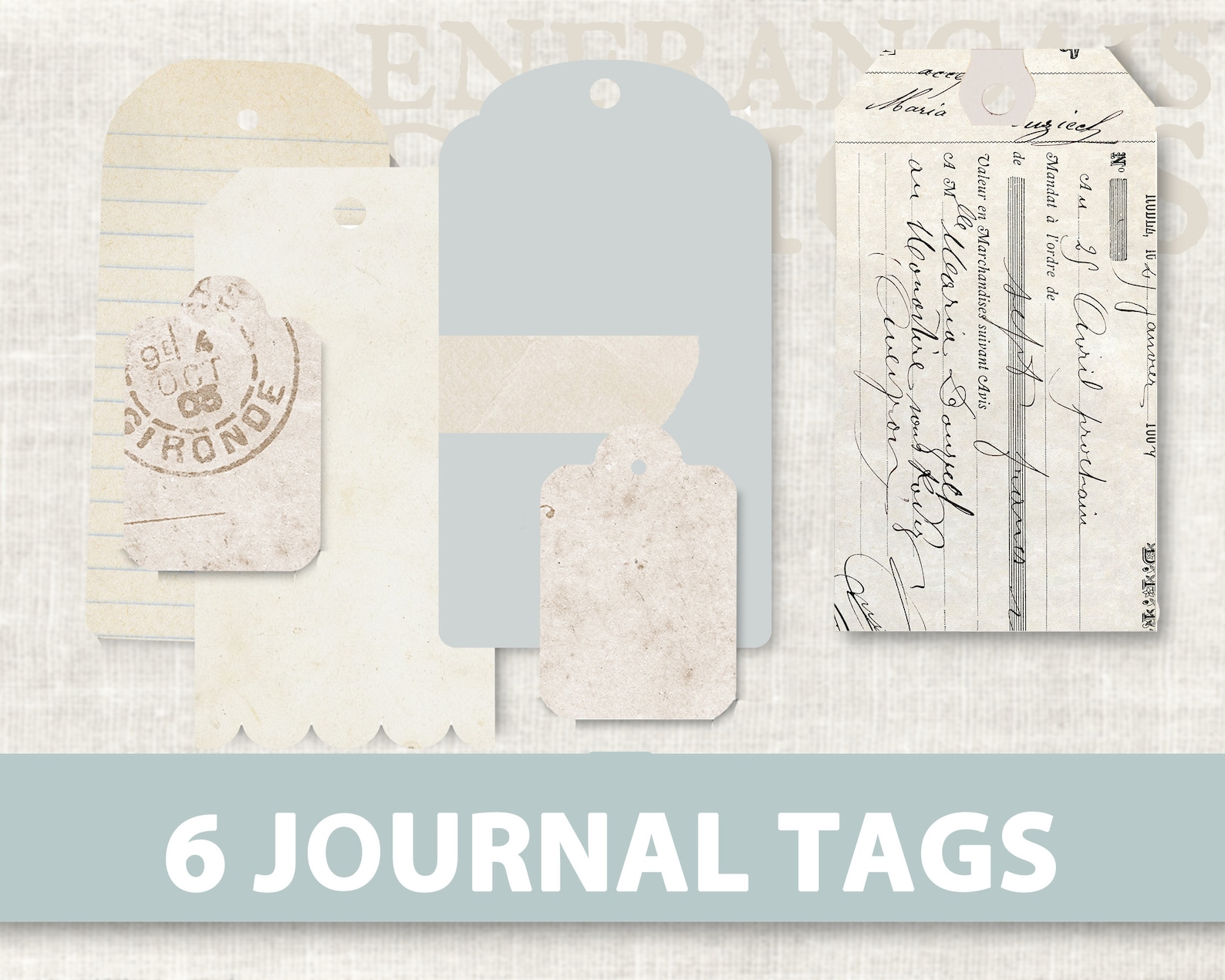 Junk Journal Kit Printables | French Tags | Junk Journal | Carte ...