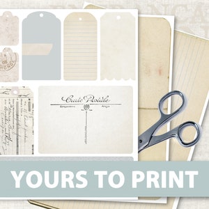 Junk Journal Kit Printables | French Tags | Junk Journal | Carte ...