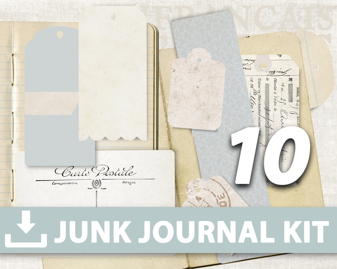 Junk Journal Kit Printables | French Tags | Junk Journal | Carte ...