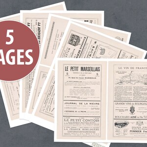 10 French Advertisement Page Printables | Digital Download | Vintage Ad ...