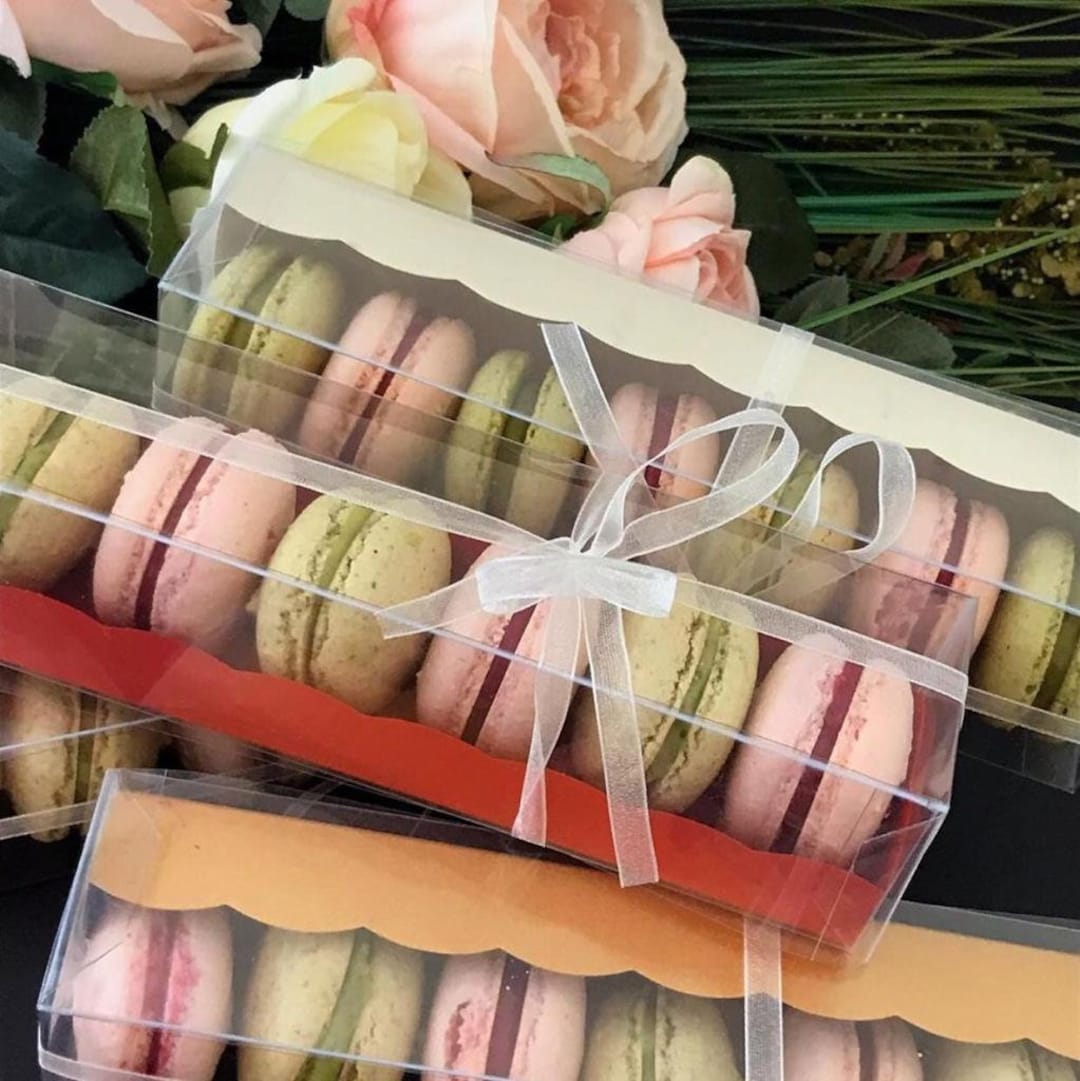 Macaron Box 6 Pcs Empty Acetate Boxes Wedding Favor Boxes - Etsy