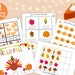 Thanksgiving Autumn Preschool Learning Binder, Fall Busy Book Printable ...
