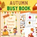 Autumn Busy Book Printable, Fall Preschool Learning Activities ...