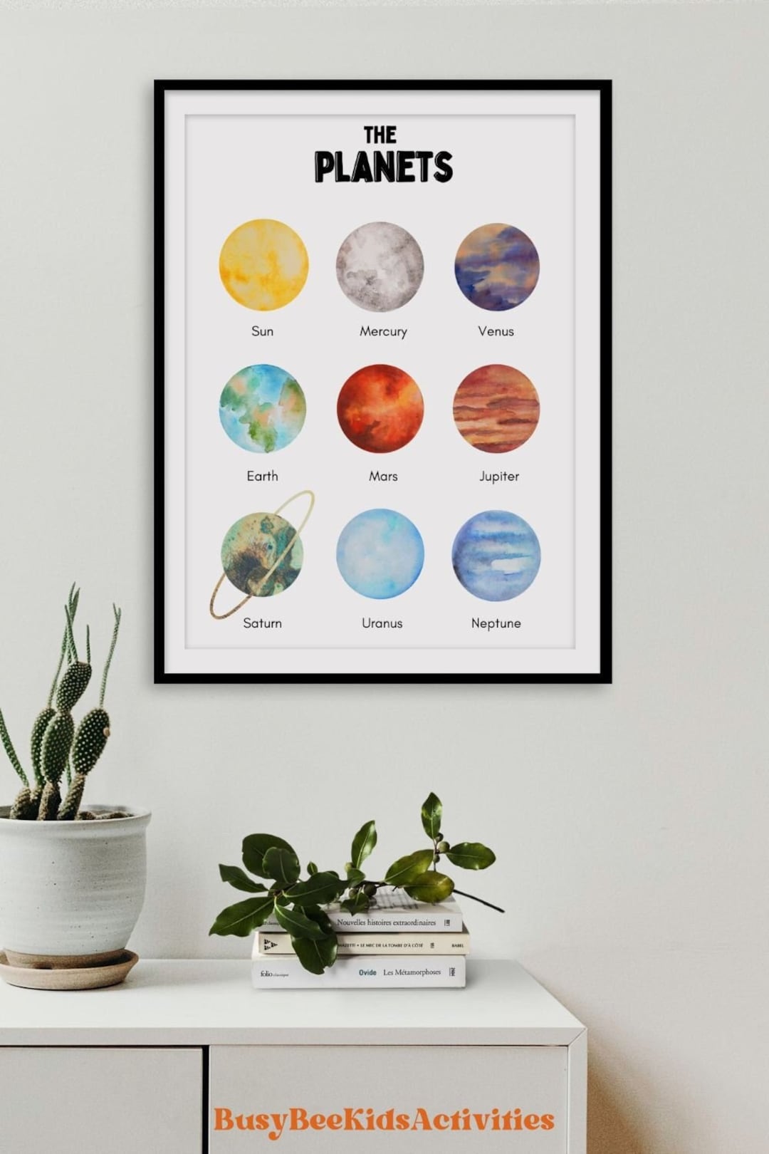 The Planets, Outer Space, Kids Bedroom, Playroom, Home School Room Wall ...